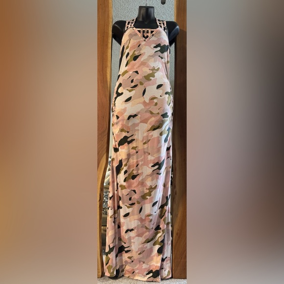 VENUS | Dresses | Venus Camouflage Cut Out Maxi Dress | Poshmark